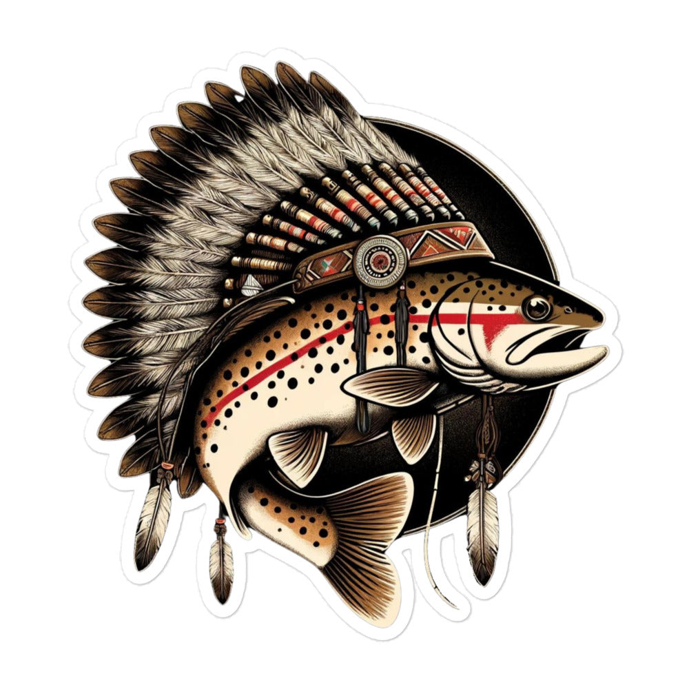 Trout Headdress Sticker – Native Instinct